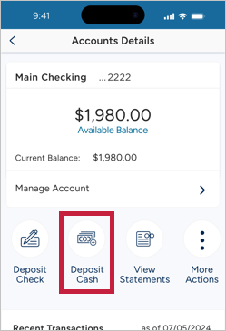 PenFed Online - Retail Cash Deposit